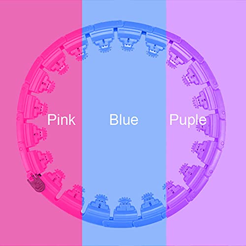 A Game - Weighted Hoola Hoop - 24 Detachable Knots for Youth, Adult - Exercise and Massage 2 in 1 Slimming Tool (Purple)
