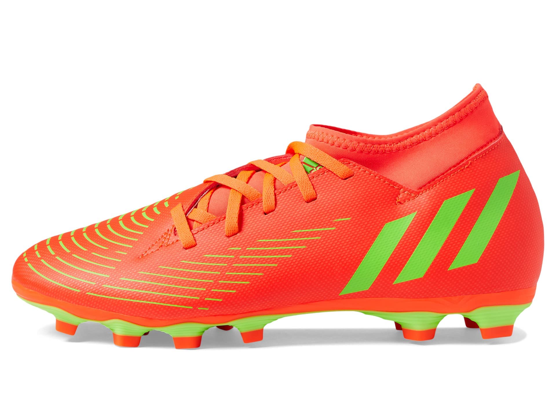 adidas Unisex Edge.4 Predator Flexible Ground Soccer Shoe, Solar Red/Solar Green/Black (Sock), 5 US Men