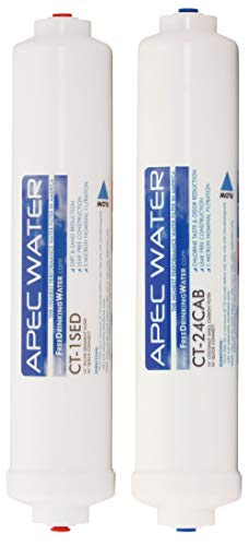 APEC Water Systems FILTER-SET-CTOP US Made Double Capacity Replacement Filter Set For Ultimate Series Countertop Reverse Osmosis Water Filter System Stage 1-2, White
