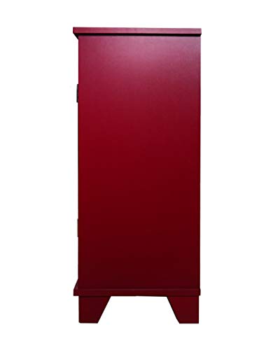Kings Brand Furniture Red Finish Wood Buffet Cabinet Console Table