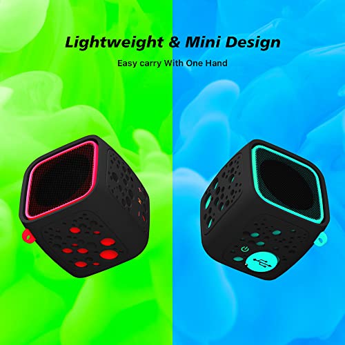 ALLWAY Mini Bluetooth Speakers, Small Bluetooth Speakers Portable Wireless with Loud Stereo Sound,Rich Bass,TF Card Port,164 Feet Bluetooth 5.0 Range for Laptop,MacBook Pro,iPhone,Echo,Car and More