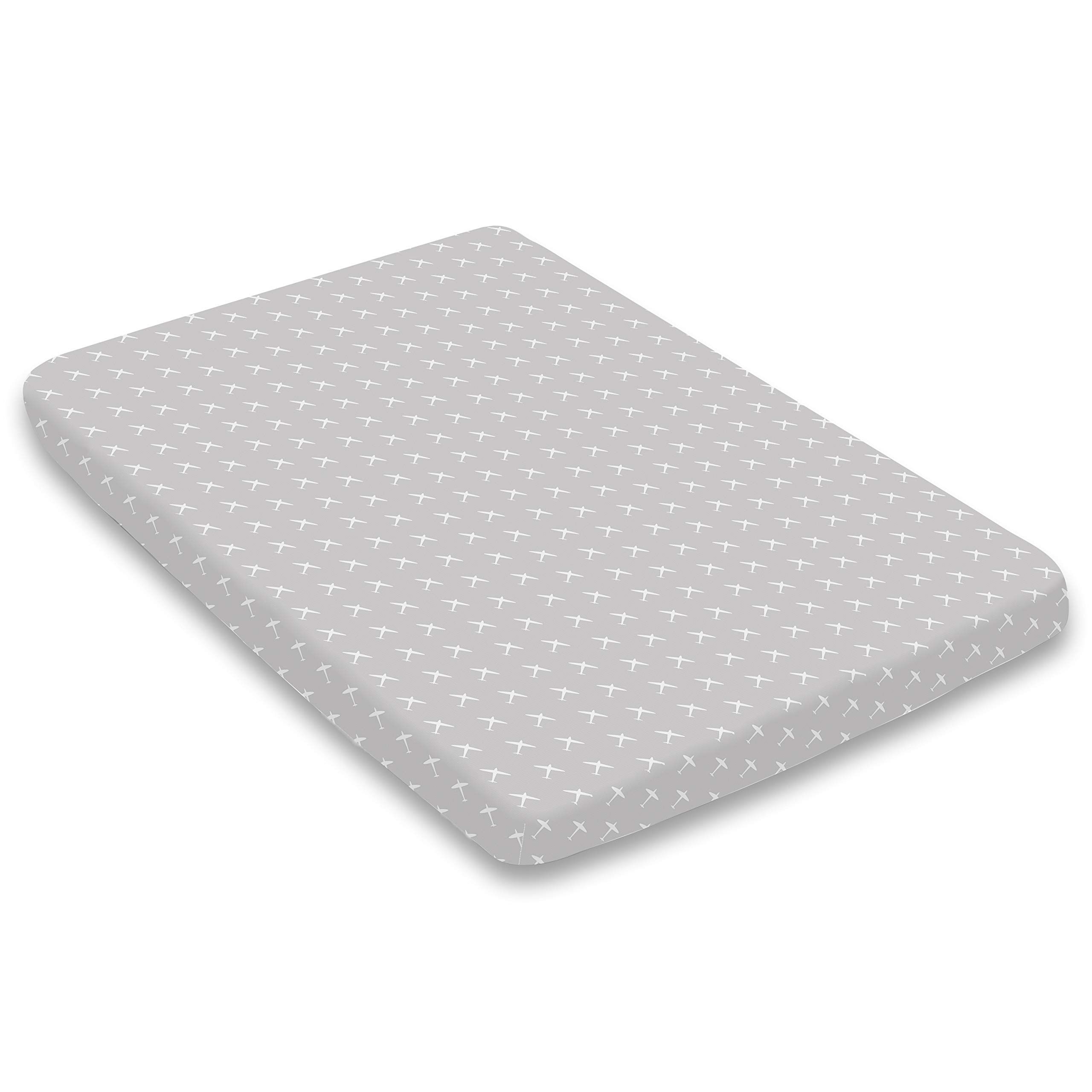 Pack n Play Sheets – Pack and Play Sheets 4 Pack – 100% Super Soft Jersey Knit Cotton Playard Mattress Sheets – Portable Playpen Sheet – Fitted Play Yard Mini Crib Sheet For Boy & Girl (24 x 38 x 5)