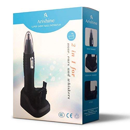 Nose Hair Trimmer - Waterproof Stainless Steel Nose Trimmer Beard and Eyebrow Clipper