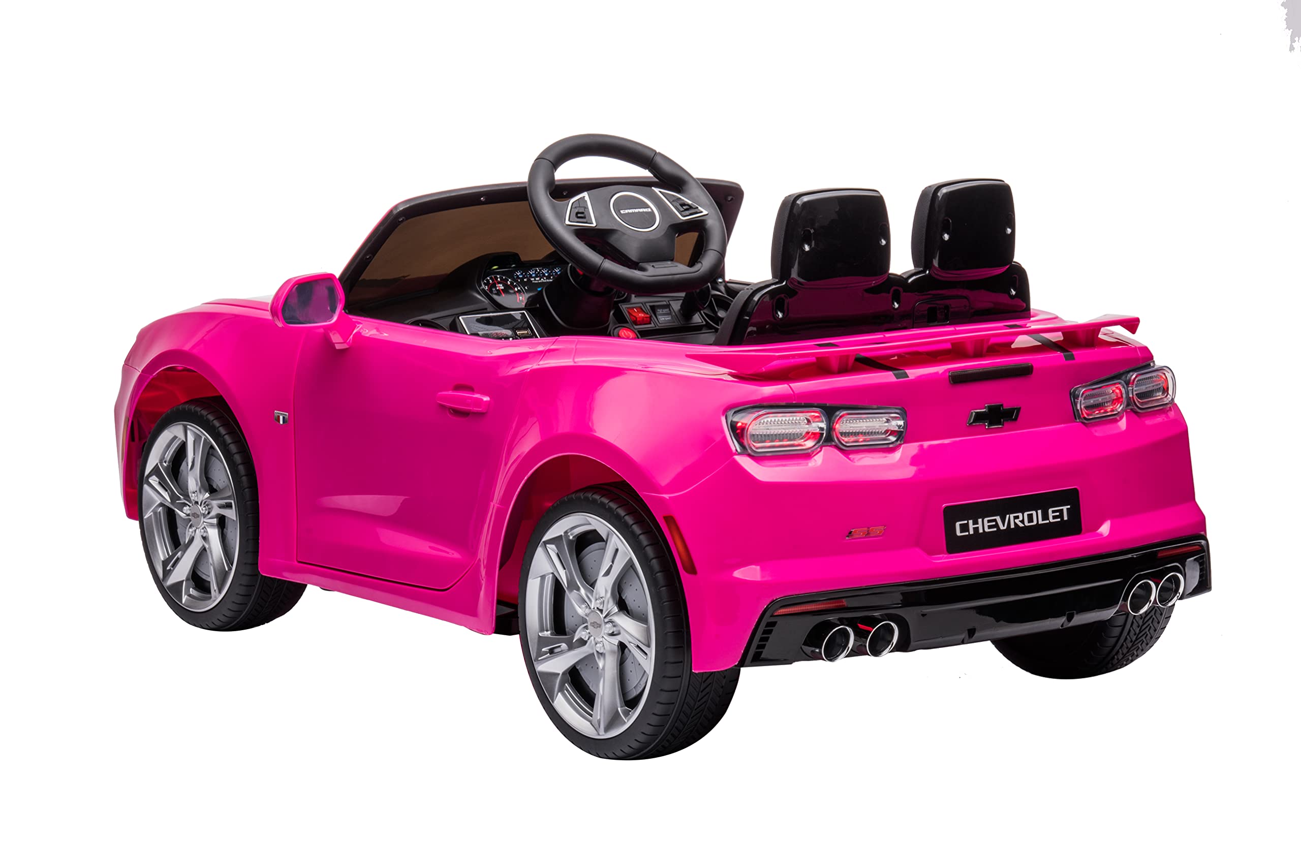 DAKOTT Kids Ride On Sports Car, 12V Battery Powered Chevy Camaro w/Parent Remote Control, Bluetooth, Horn, Music & Headlights Taillights for 3-6 Years