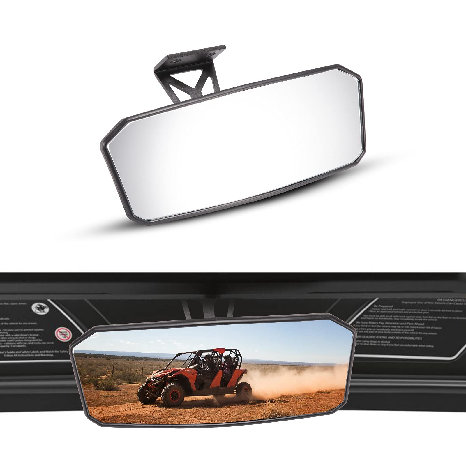 A & UTV PRO Trail Rear View Mirror, Panoramic Convex Center RearView Mirrors for 2017-2024 Can am Maverick Trail Sport, Traxter, 2021-2024 Can-Am Commander Accessories, Replace OEM # 715003638