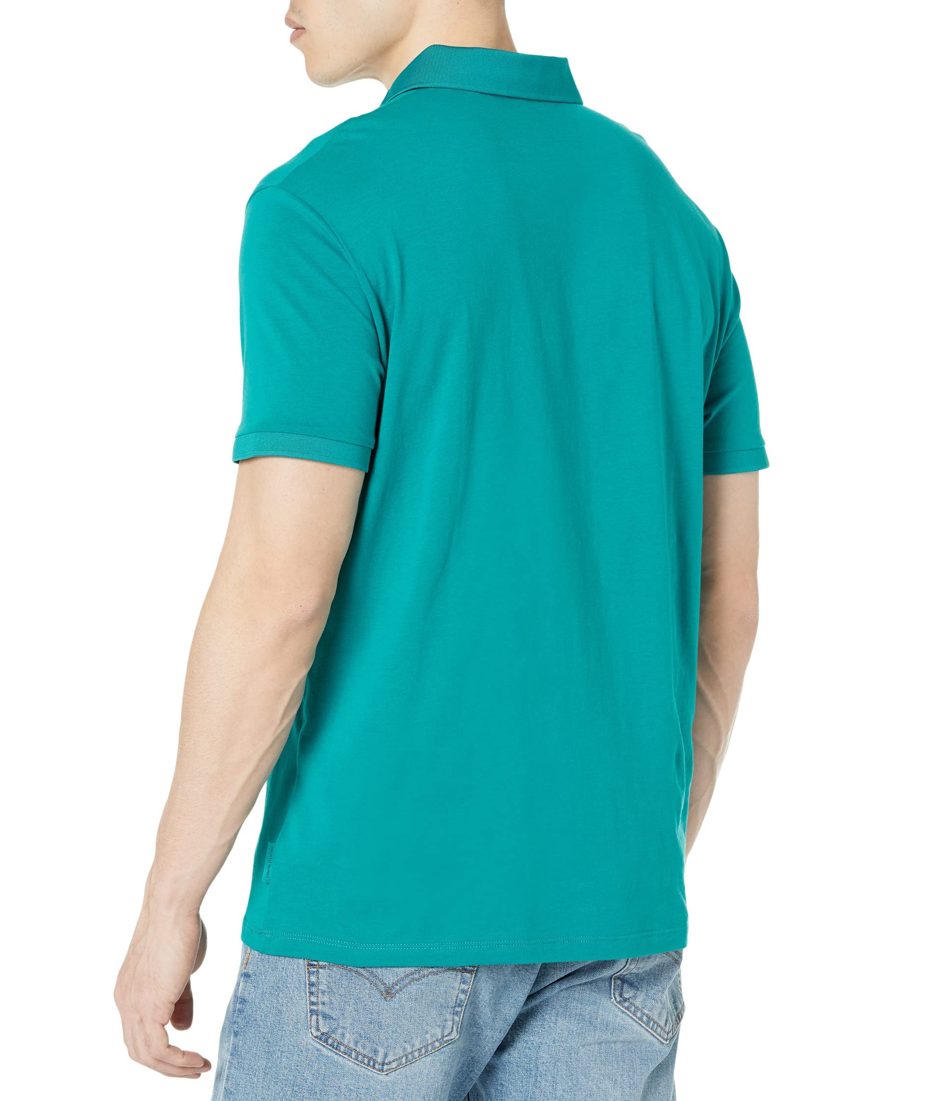 A | X ARMANI EXCHANGE Men's Milano/New York Jersey Polo, Flame, Small