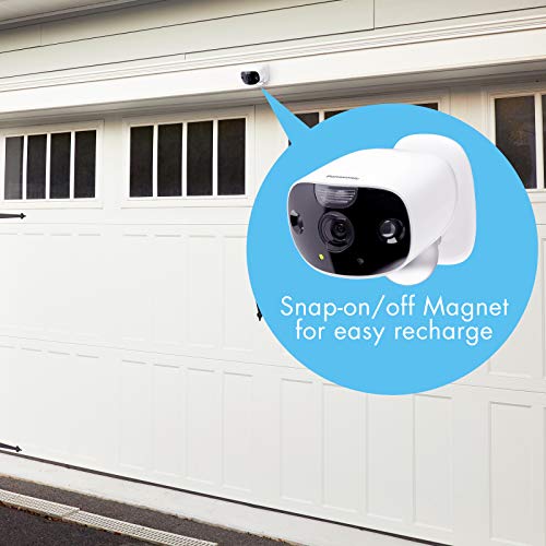 Panasonic HomeHawk Outdoor Wireless Smart Home Security Camera, Wide Angle View, Color Night Vision, 2-Way Talk, Works with Alexa & Google Assistant, 2 Camera Kit (KX-HN7002W)