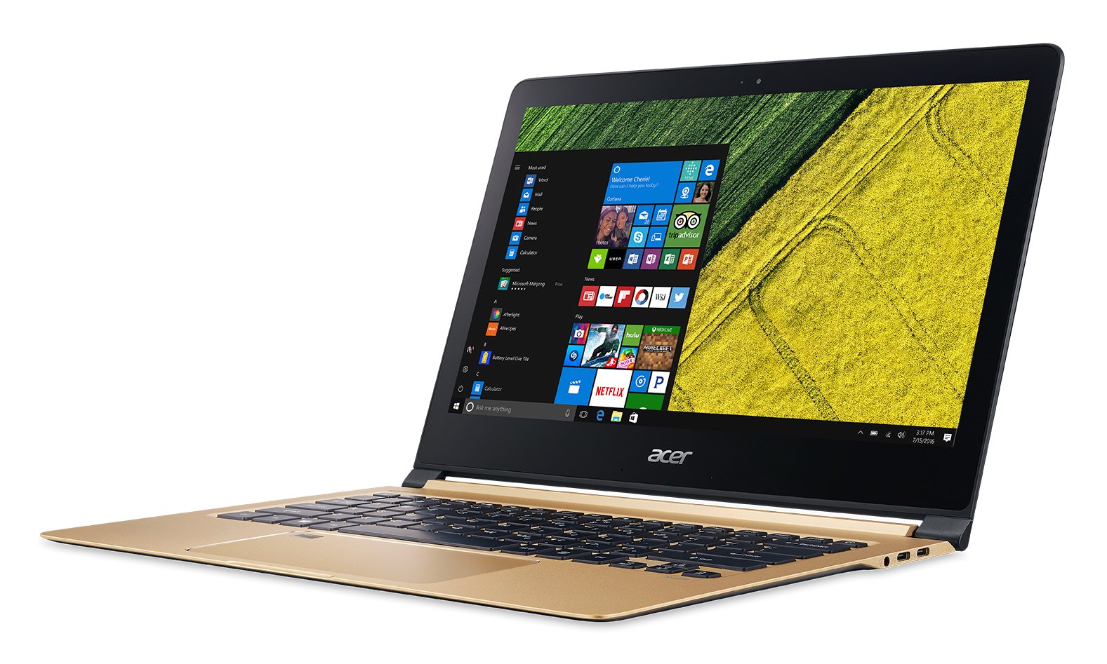 Acer Swift 7, 13.3" Full HD, 7th Gen Intel Core i7-7Y75, 8GB LPDDR3, 512GB SSD, Windows 10, Luxury Gold SF713-51-M51W
