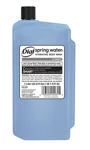 Dial-1148484 Spring Water Body Wash, 1L Refill Cartridge (Pack of 8)