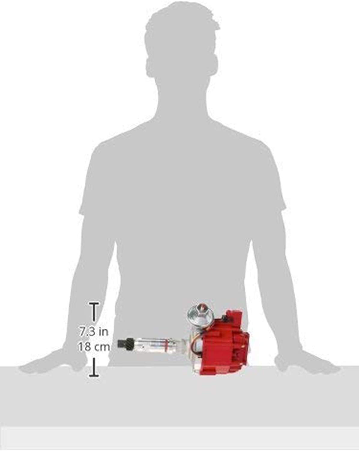 A-Team Performance - Complete HEI Distributor 65K Coil 7500 RPM - Compatible With Chevrolet Chevy GM GMC 4.3L 262 V6 EFI to CARB SWAP 90° V-6 One Wire Installation Red Cap
