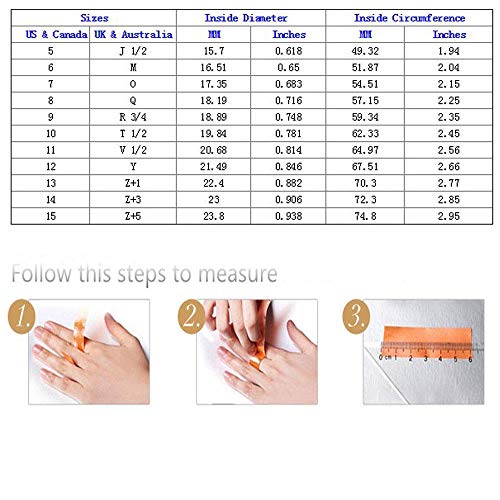 Opal Jewelry Ladies 925 Silver White Sapphire Ring Set Anniversary Bride Wedding Band Jewelry (9)