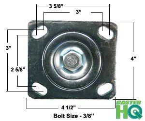 5" x 2" Heavy Duty Swivel Caster Set of 4 - Red Polyurethane on Steel Core with Brakes - 4,400 lbs Per Set of 4 - Toolbox Casters - CasterHQ