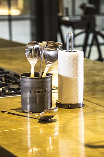 Kitchen Craft Utensil Holder Industrial Kitchen 12x14,5cm, 13.5 x 13.5 x 14.5 cm, Silver