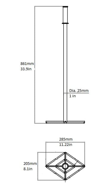 Rattleware Manual Trash Compactor/Masher - 33.9" - Durable Stainless Steel for Home, Kitchen, Restaurants, Hotels & Commercial Use