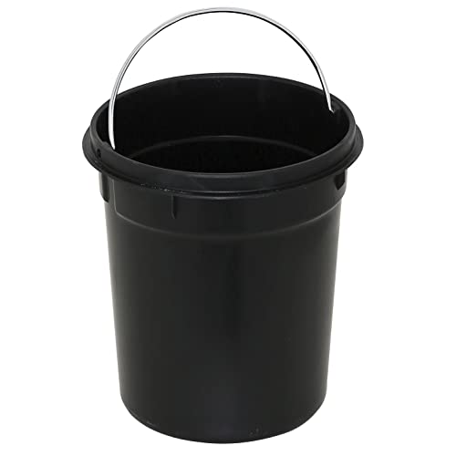 M&T Displays Stainless Steel Step On Garbage Trash Can Silver 5.3 Gallon (20 Liter) Receptacle Plastic Removable Recycle Bin Inner Bucket for Outdoor Commercial Waste Container