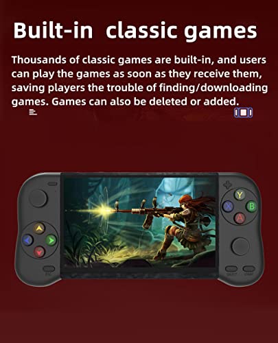 CZT New 5.1-inch Handle Appearance Video Handheld Game Console Portable Emulator Classic Arcade Retro Gaming Game Device System Built-in 12000 Games mp3 mp4 (Black)