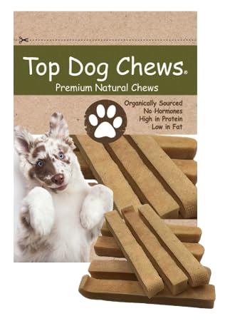 Top Dog Chews – Small Himalayan Yak Cheese for Dogs, 100% Natural & Long-Lasting Dog Treats, Gluten Free & Digestible Cheese Sticks, Sold by The Pound (1LB, ~7 Dog Chews)