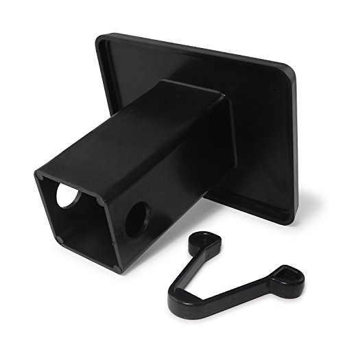iPick Image, Compatible with - Jeep Grill Logo UV Graphic Black Metal Face-Plate on ABS Plastic 2 inch Tow Hitch Cover