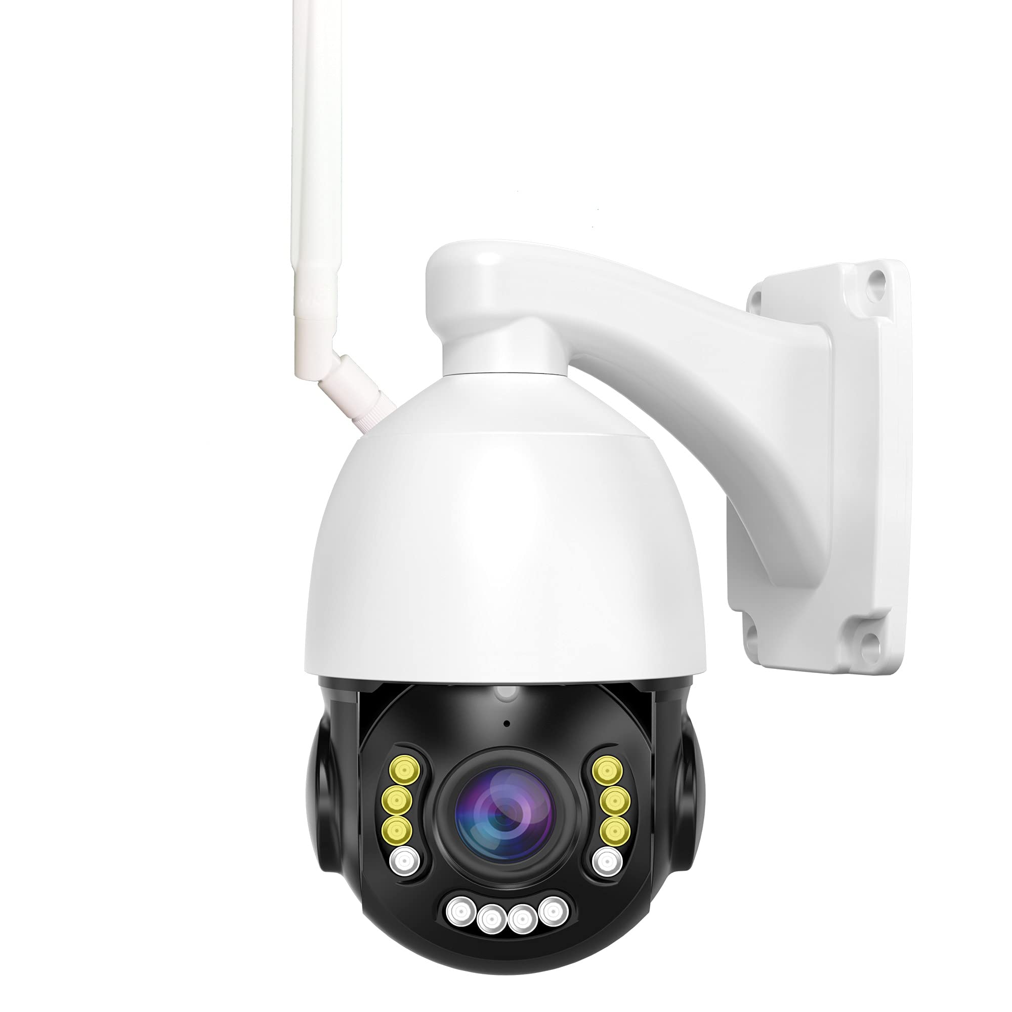 Alptop Outdoor 2.4G WiFi 4K PTZ Security Camera 8MP Pan Tilt 30X Optical Zoom Two-Way Audio 200ft Night Vision IP66 Weatherproof SD Card Recording Motion Detection&Humanoid Recognition