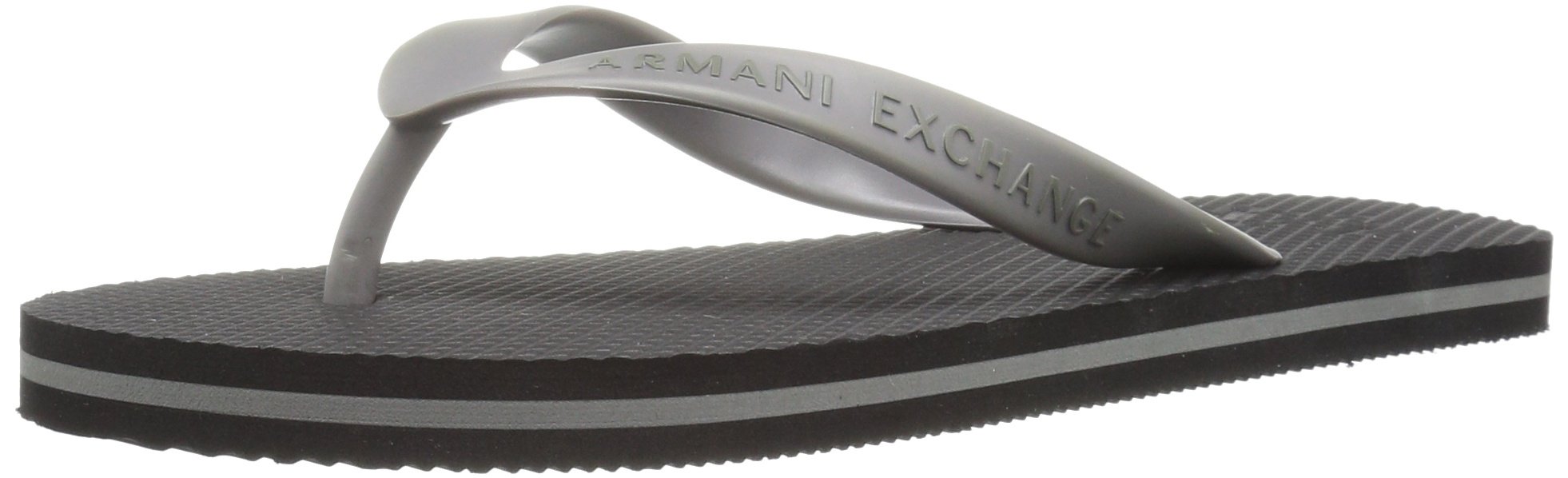 A|X Armani Exchange Men's Solid Flip Flop, White, 10 Medium US