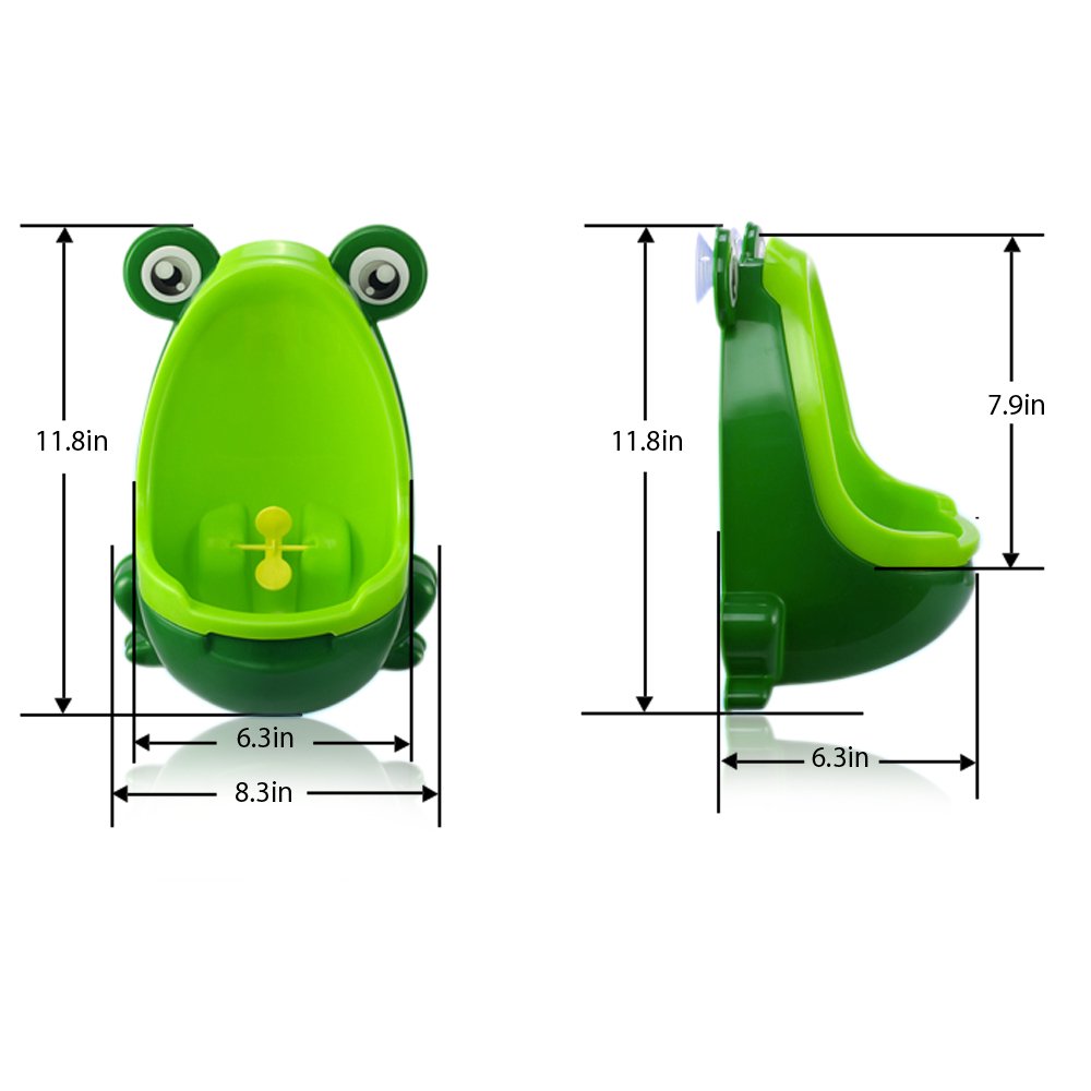 Engaging & Fun - Colorful Frog Boys Potty Training Urinal with Whirling Target - Use a Baby Boy Urinal, Making It Fun, Easy Stress Free to Potty Train a Boy (blue) by MamaKids