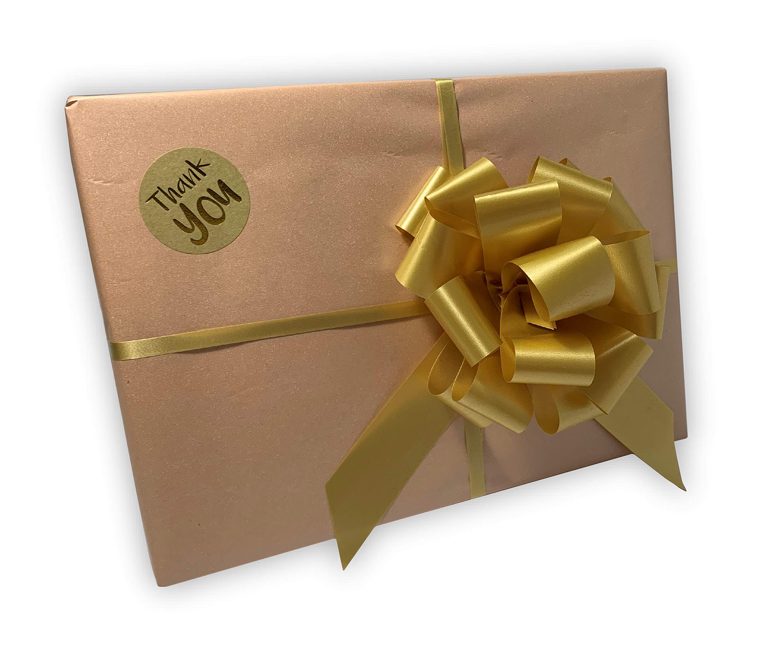 Ada’s Pen & Paper - 1.5” Round Thank You Stickers Roll - 500 Count | Custom Design Gold Foil Letters | Kraft Paper | Small Business | Decorative | Craft Labels | Cute | Wedding | Envelope Stamp