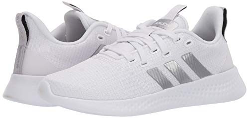 adidas Women's Puremotion Running Shoe, White/Silver/Grey, 8.5
