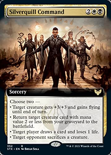 Magic: the Gathering - Silverquill Command (352) - Extended Art - Strixhaven: School of Mages