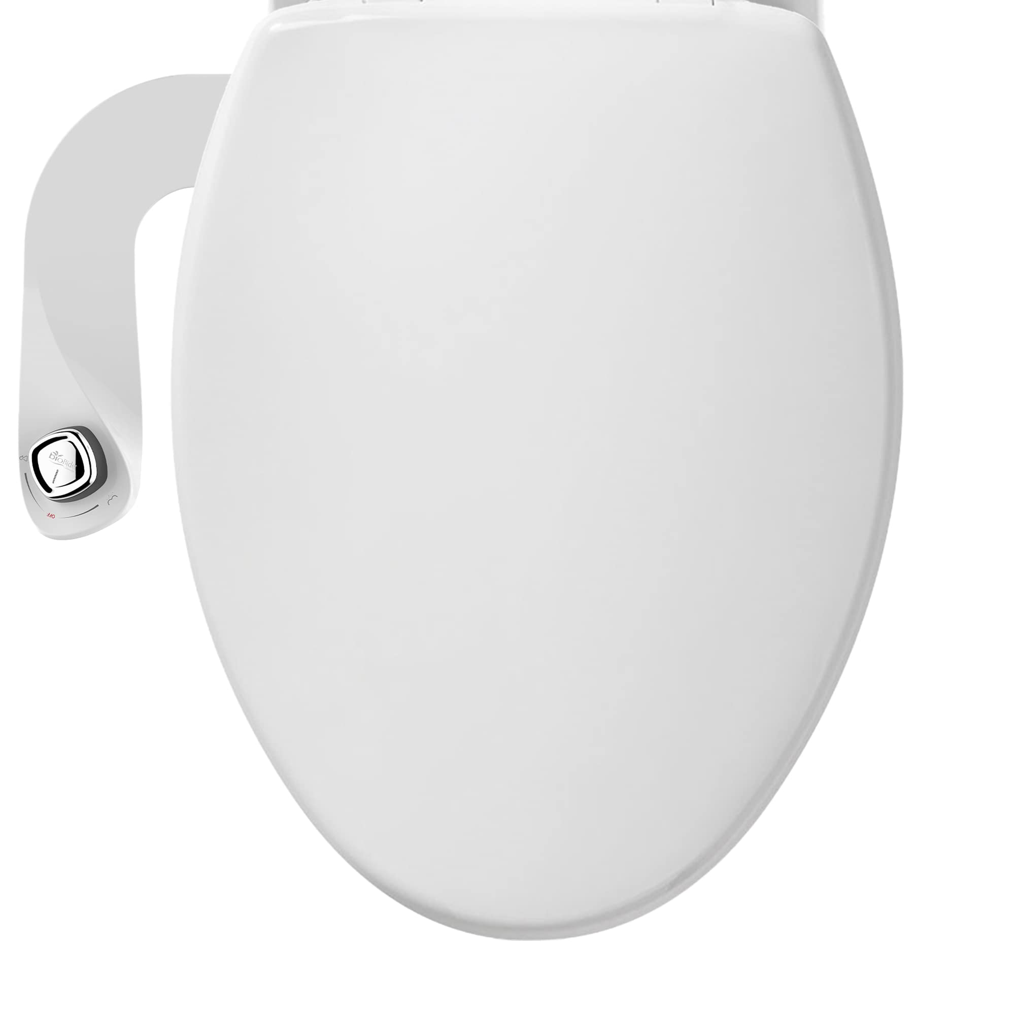 Bio Bidet by Bemis Caswell Toilet Seat with Perfect Fit, Fresh Water Spray, Non-Electric, Easy to Install Bidet, ELONGATED, White