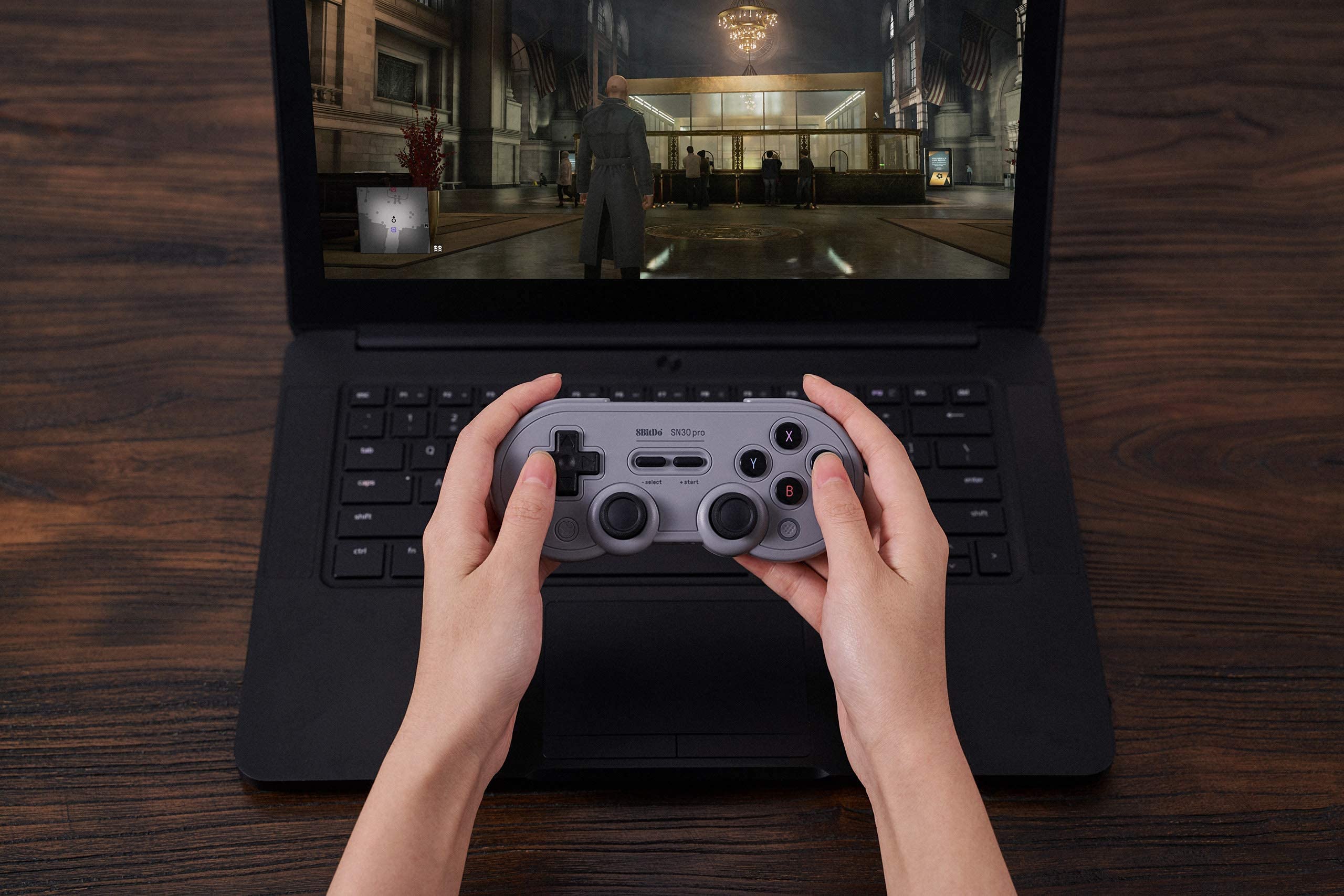 8BitDo - SN30 Pro Bluetooth Gamepad - Gray