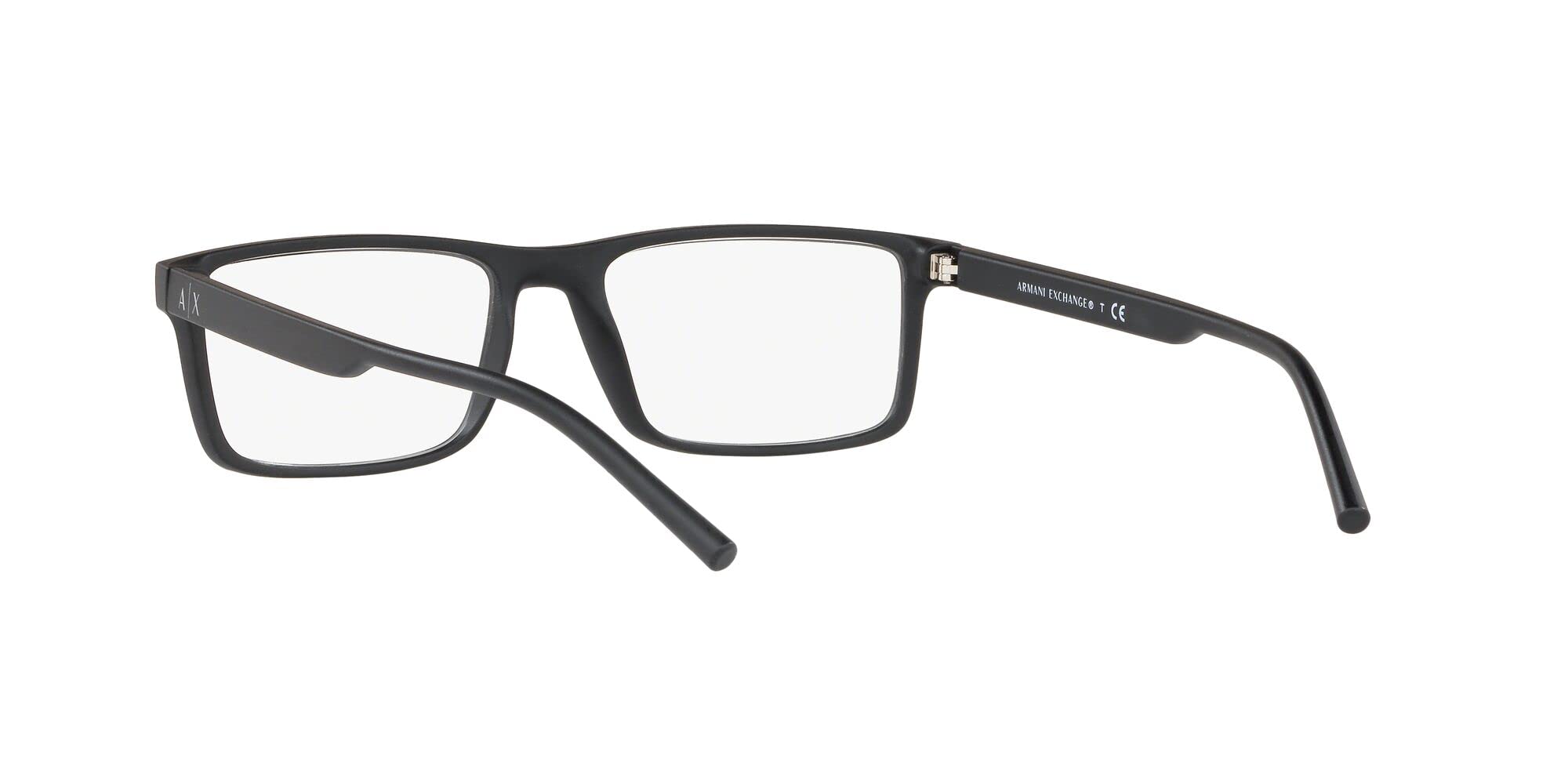 A|X ARMANI EXCHANGE Men's Ax3060f Low Bridge Fit Rectangular Prescription Eyeglass Frames, Matte Black/Demo Lens, 54 mm