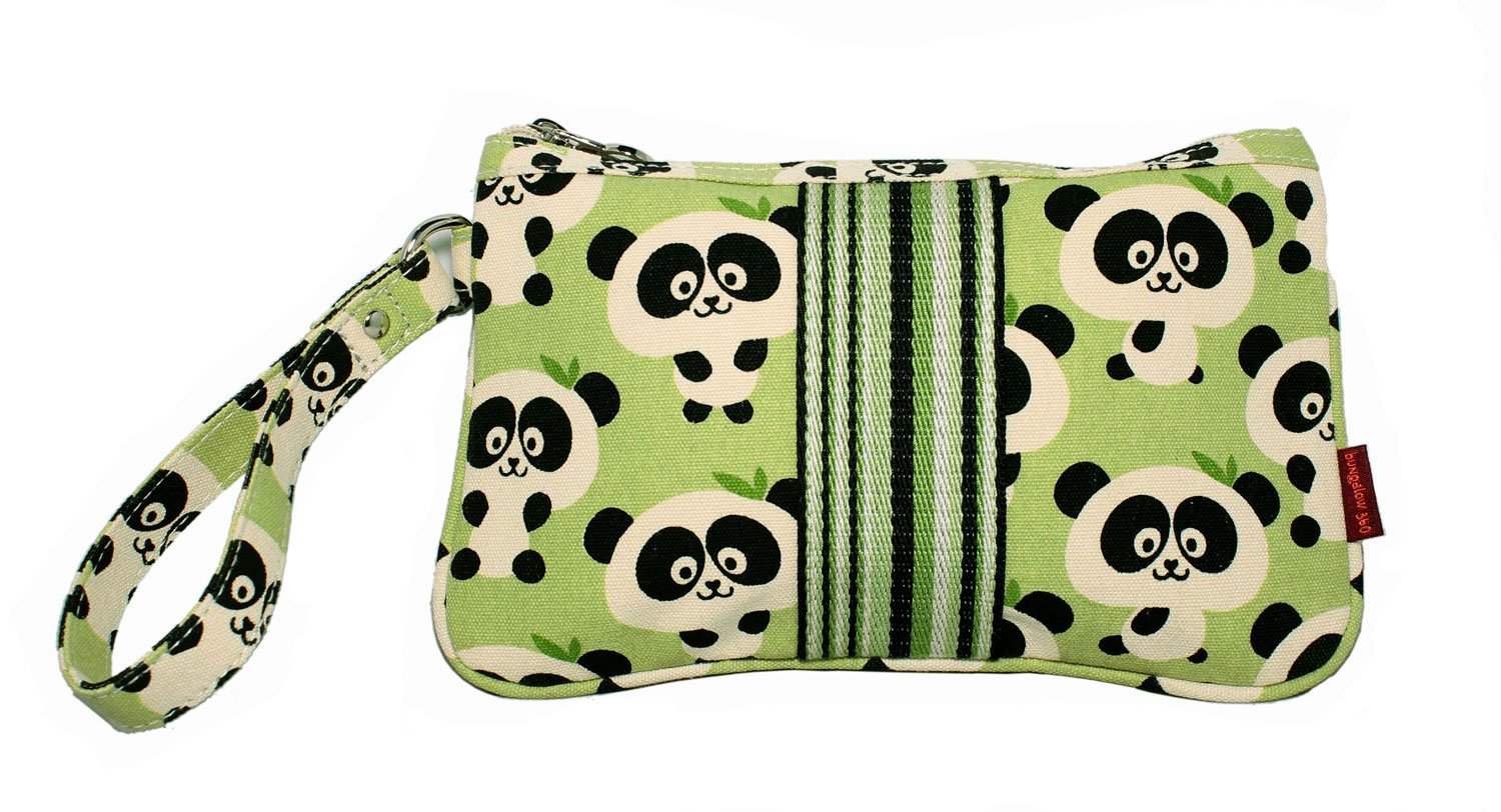 Bungalow 360 Striped Wristlet (Panda)
