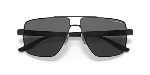 A|X ARMANI EXCHANGE Men's Ax2037s Square Sunglasses, Matte Gunmetal/Light Grey, 60 mm