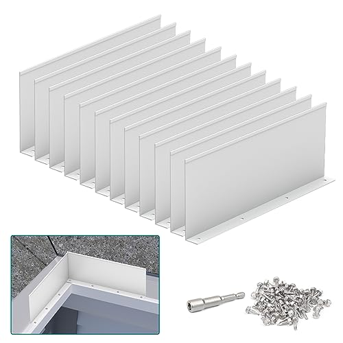 Daisypower 8 Pack Gutter Valley Splash Guards,Rainwater Roof Rain Diverter Downspout Gutter Guards for House Shingle Straight Roofs Corner,10 Inch Each