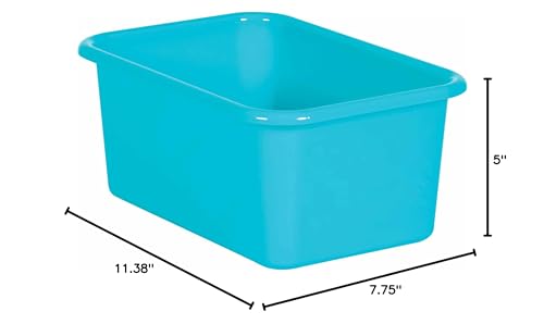 Teacher Created Resources® Teal Small Plastic Storage Bin