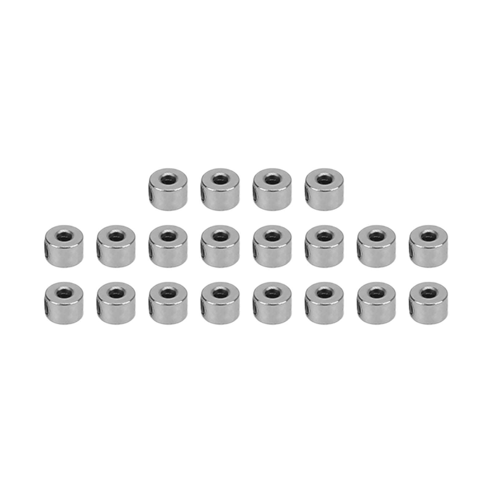 Dilwe Shaft Collar, Landing Gear Stopper Set Wheel Collar Ring, Stainless Steel 2.1mm Landing Gear Stopper Set Wheel Collar RC Airplane Accessory