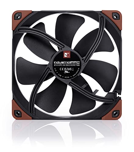 Noctua NF-A14 iPPC-24V-2000 Q100 IP67 PWM, Heavy Duty Cooling Fan, 4-Pin, 2000 RPM, 24V Version (140mm, Black)