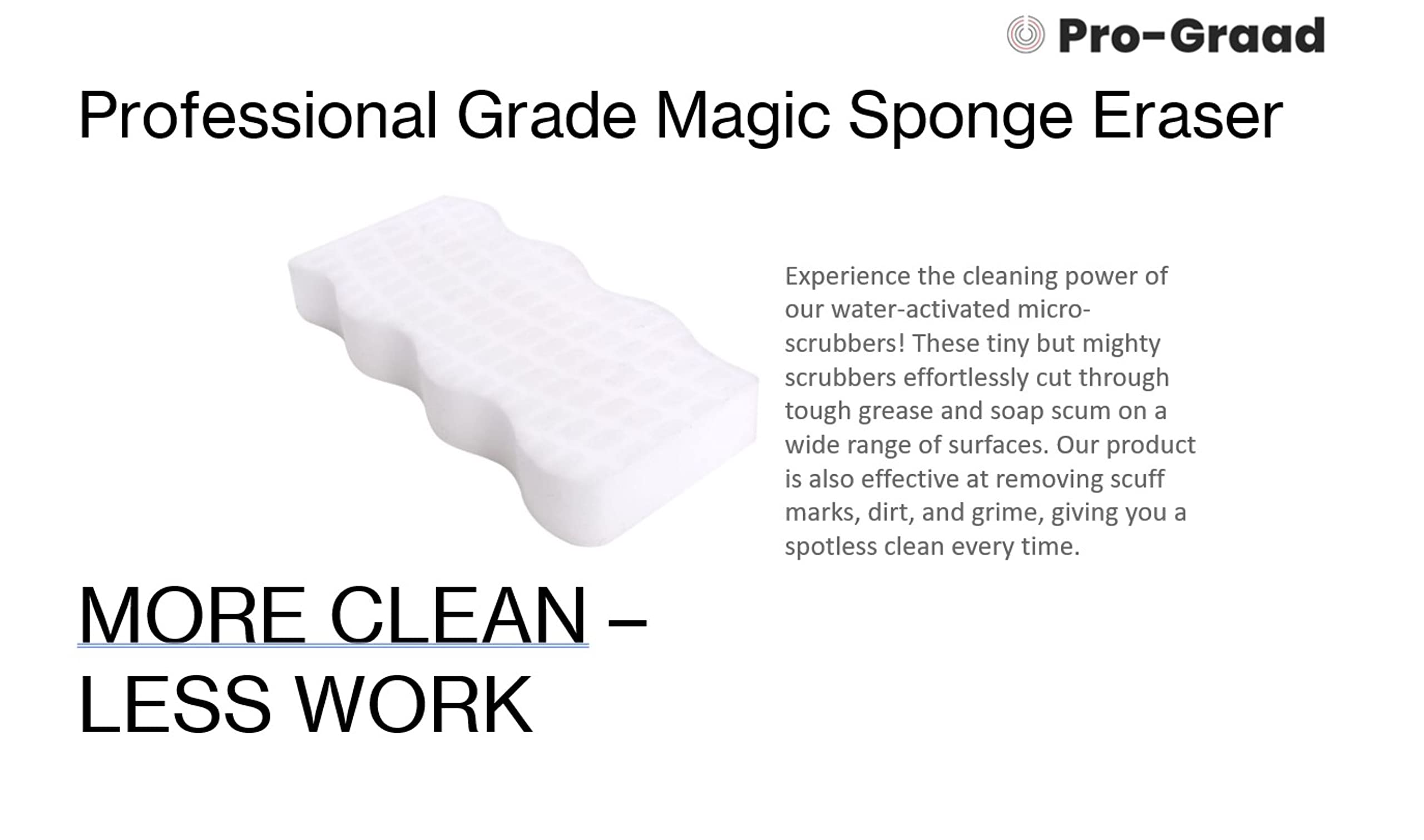 50 Pack 3X Density Ultra Durable Magic Sponge Erasers Professional Grade Bulk Multi Surface Scrubber Cleans Tough Dirt Scuffs Marks & Grime with No Chemicals Ideal for Hotels Restaurants & Businesses