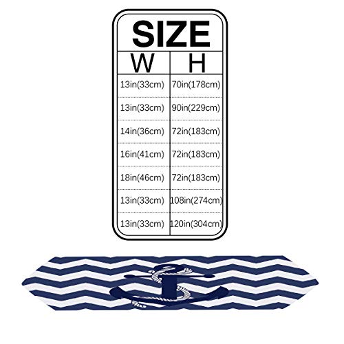 Big buy store Table Runner Nautical Anchor Cotton Line Table Covers for Dinner Kitchen Wedding Indoor and Outdoor Parties Chevron Zig Zag Pattern,Navy/White Table Setting Decor -13 x 70 inch