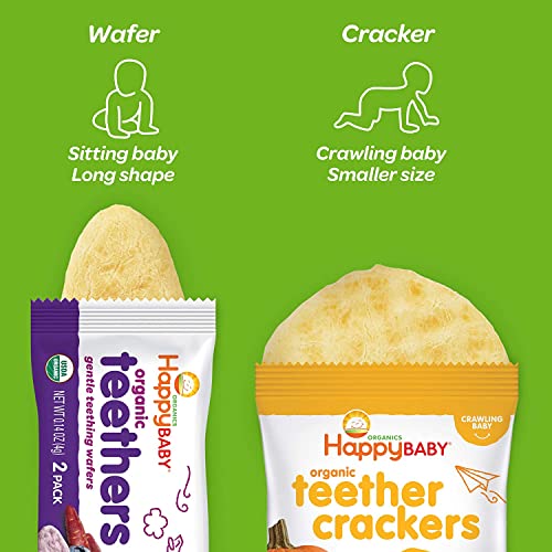 Happy Baby Organics Teether, Blueberry & Purple Carrot, 12 Count (Pack of 6)