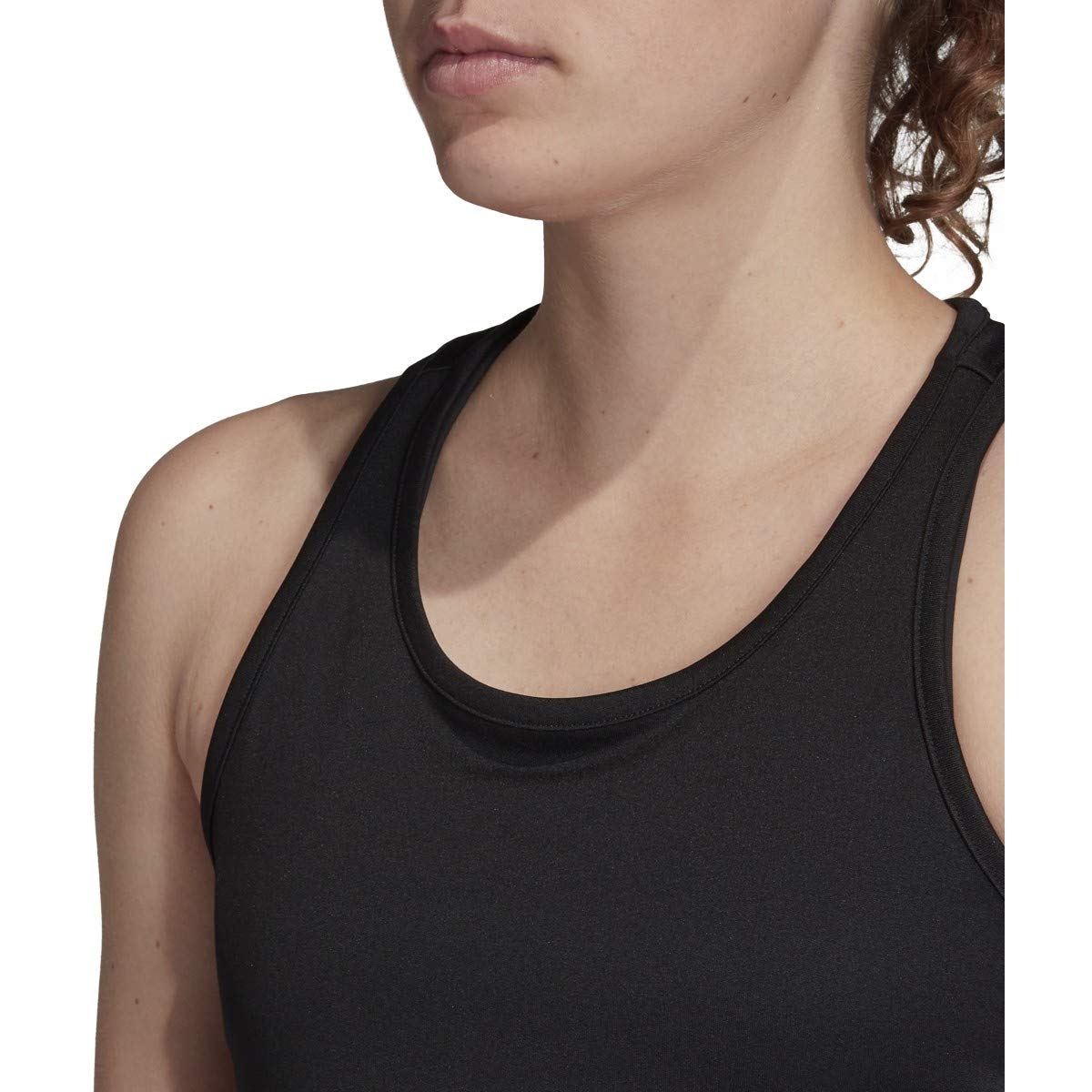 adidas womens Club Tennis Tank Black/Matte Silver/White Large