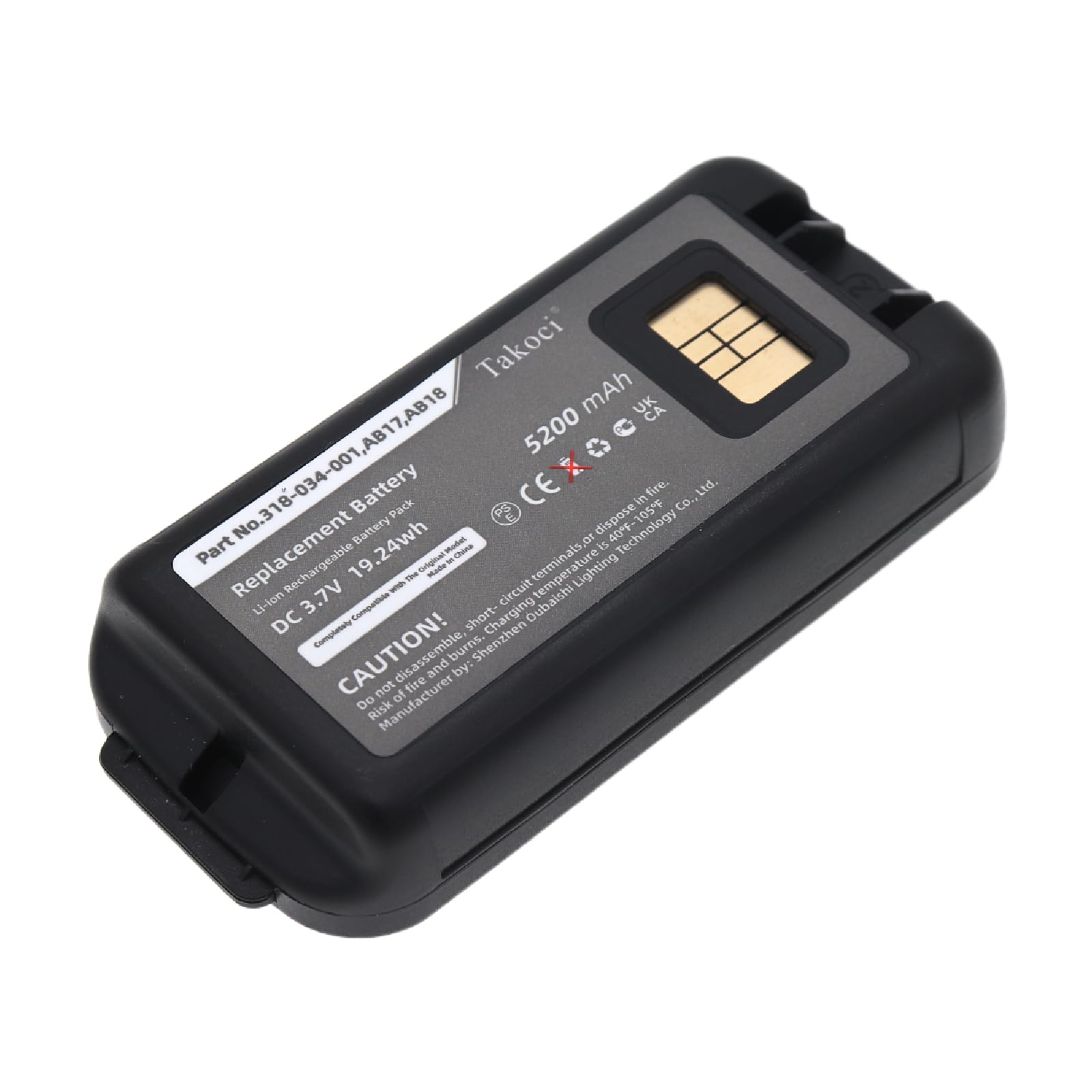Youejoeq 318-034-001 AB17 AB18 Battery Replacement for Honeywell Intermec CK3, Intermec CK3A, CK3C CK3C1, CK3N CK3N1, CK3R, CK3X Barcode Scanner Battery-5200mAh 3.7V Lithium Ion
