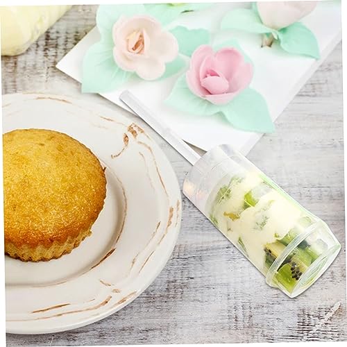 Abaodam 25pcs Push Cake Cone Push up Cake Shooter Clear Cake Organic Candies Pie Container with Lid Plastic Dessert Cups Containers for Food Plastic Food Cake Stand Mini Pp Candy