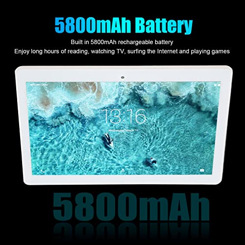 AMONIDA Phone Tablet, 128GB Expandable 10.1 Inch Tablet Dual SIM Dual Standby 100‑240V (US Plug)