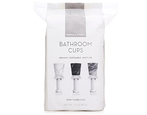 Prince & Spring Paper Bathroom Cups, Multicolor Marble Variety 3 oz x 600 ct