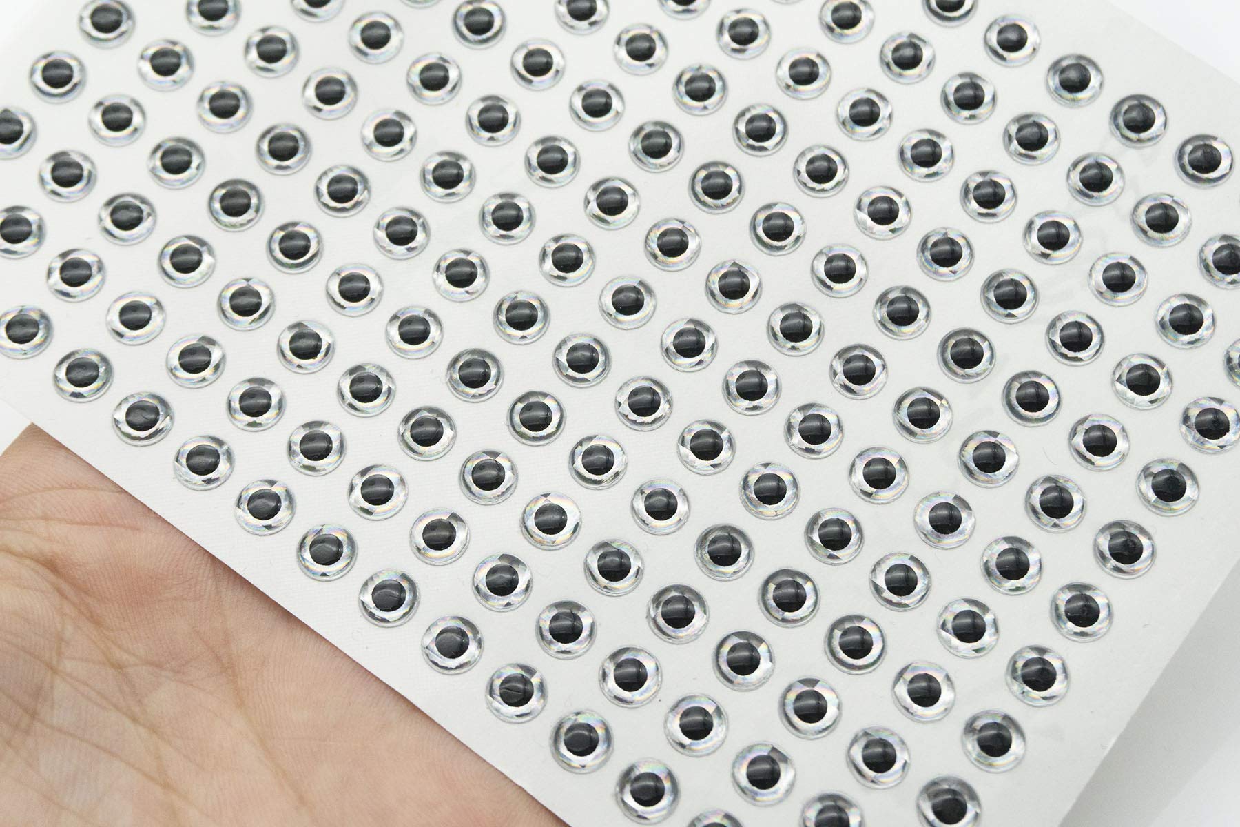 90pcs 14mm Silver 3D Holographic Fishing Lure Eyes 3D Lure Eye 3D Soft Eye 3D Holographic Lure Eye Fly Tying, Jigs, Crafts