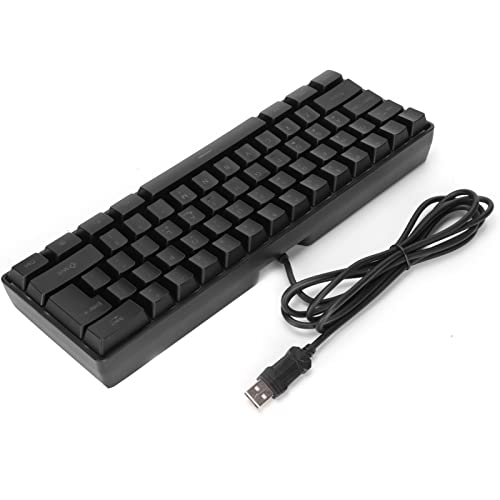 Acogedor Gaming Keyboard, 61 Keys USB Wired RGB Breathe Lighting Mechanical Keyboard for Win XP/Vista/7/8 32/64bit, for Win 8 Pro, FN Combination Shortcut Keys