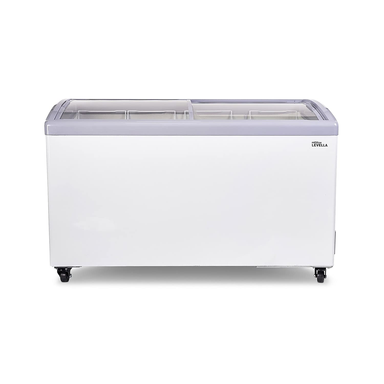Premium Levella 5.9 cu ft Chest Freezer with Curved Glass Top in White