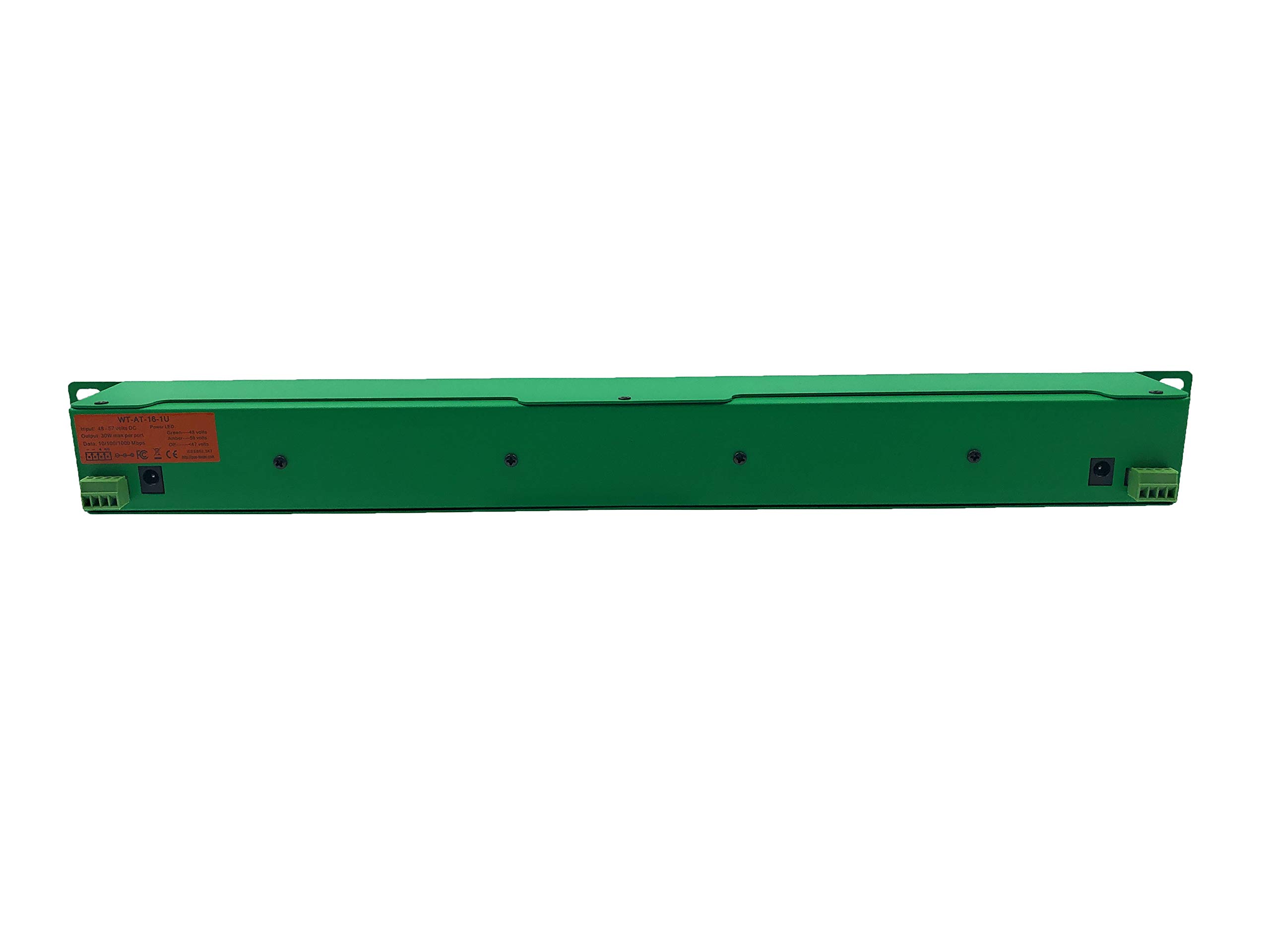PoE Texas 16 Port 802.3at Gigabit On-Demand PoE Injector with Two 56V 120W Power Supplies for PoE Cameras, IP Phones, WiFi Access Points and More