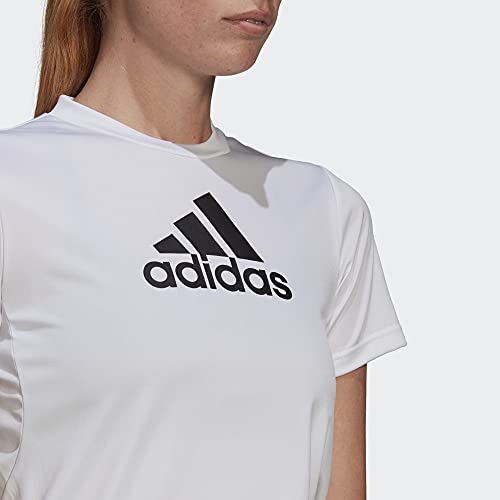 adidas womens Primeblue Tee White/Black X-Large